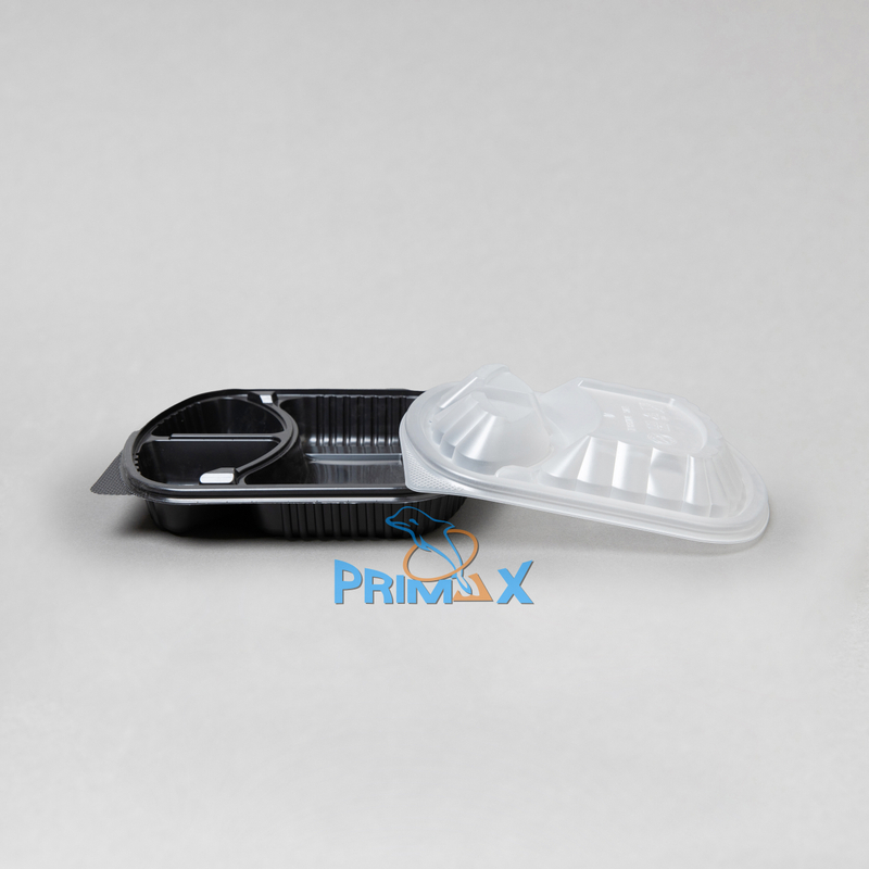 3 Compantment Black Base Container - Buy disposable food packaging ... 3 Compantment Black Base Container - Buy disposable food packaging ...