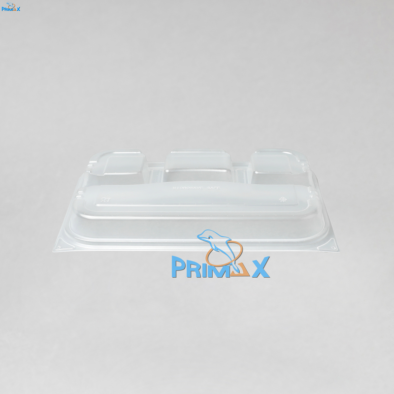 4 Compartment Black Base Container with Clear Lid - Buy four ...